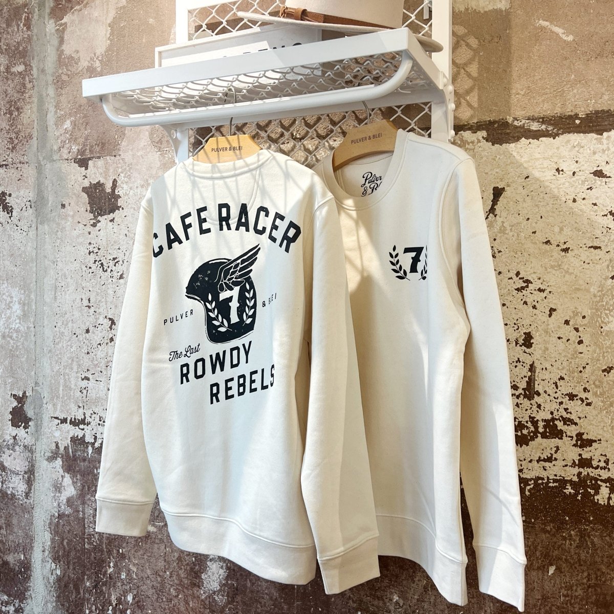 Rowdy Rebells Cafe Racer - Sweatshirt Raw – Pulver & Blei